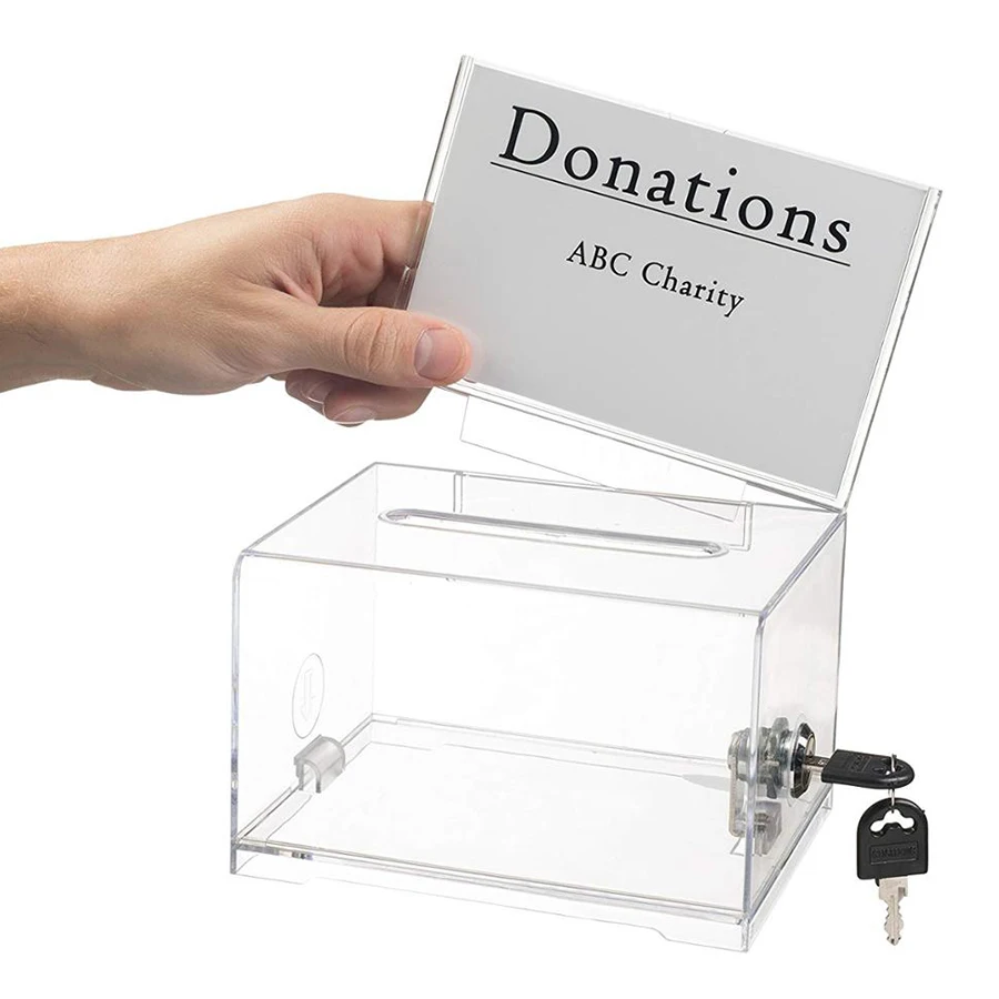 Clear Acrylic Ballot Box,Acrylic Donation Box,Acrylic Suggestion Box ...