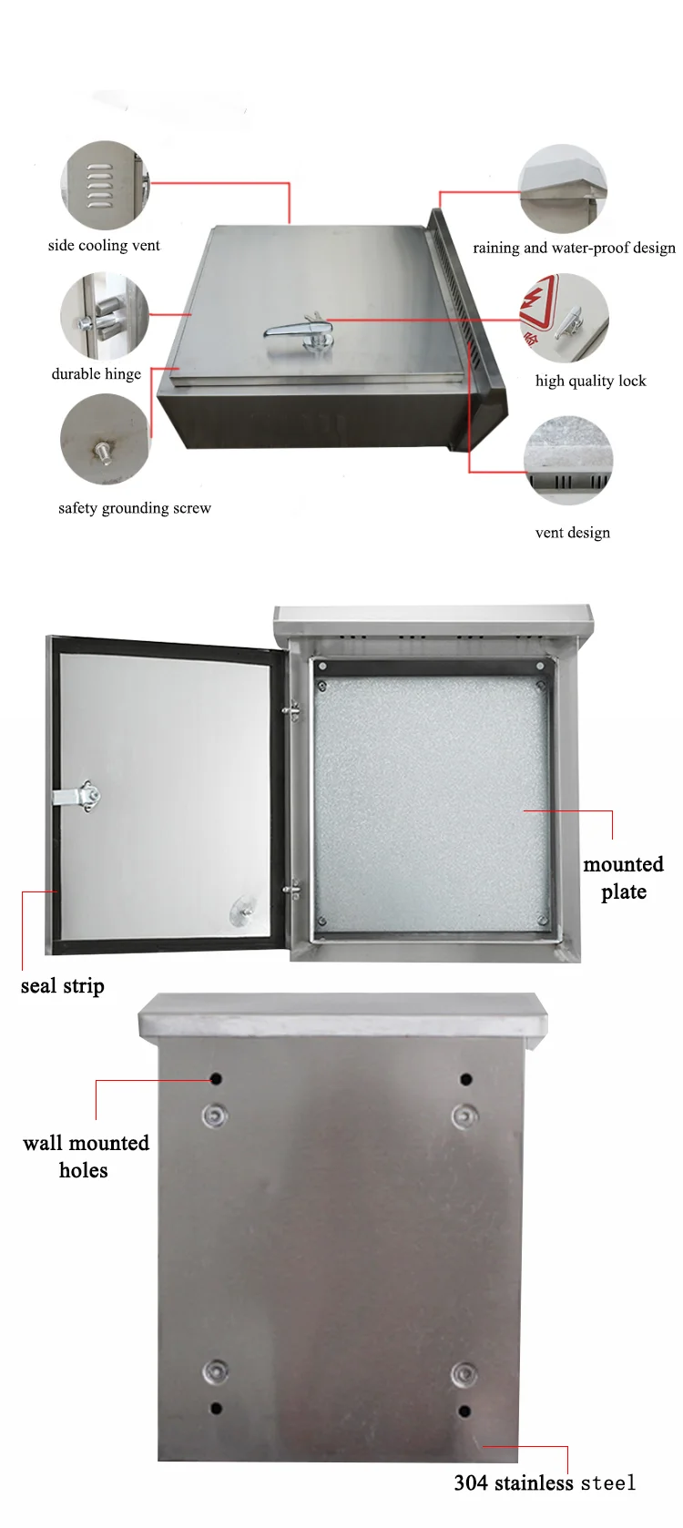 Custom Outdoor Waterproof Electrical Cabinet Enclosures Electric ...