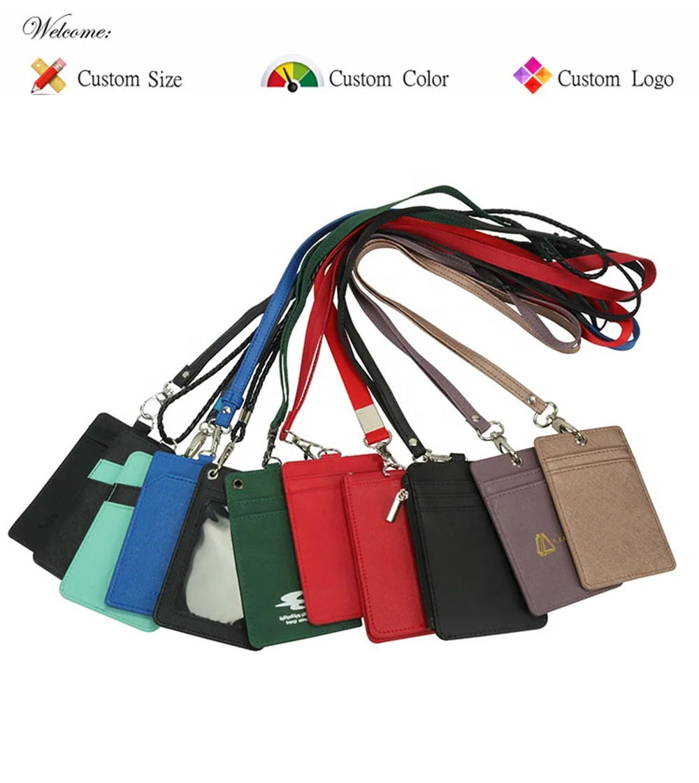 New Style Leather Work Permit Visa Holder Id Name Case - Buy Leather ...