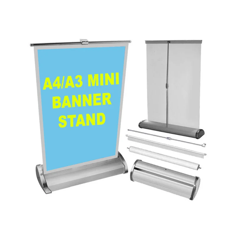 Aluminum Mini Roll up Banner - Retractable Banners A4