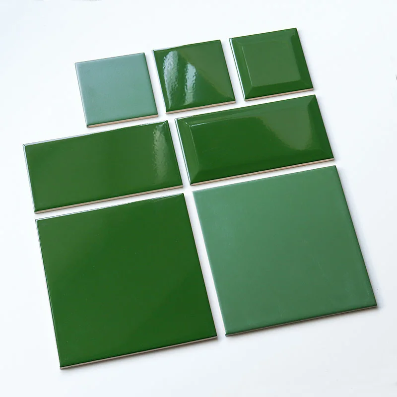 Ubin Keramik Hijau Gelap Dekorasi Interior Latar Belakang Dapur - Buy ...