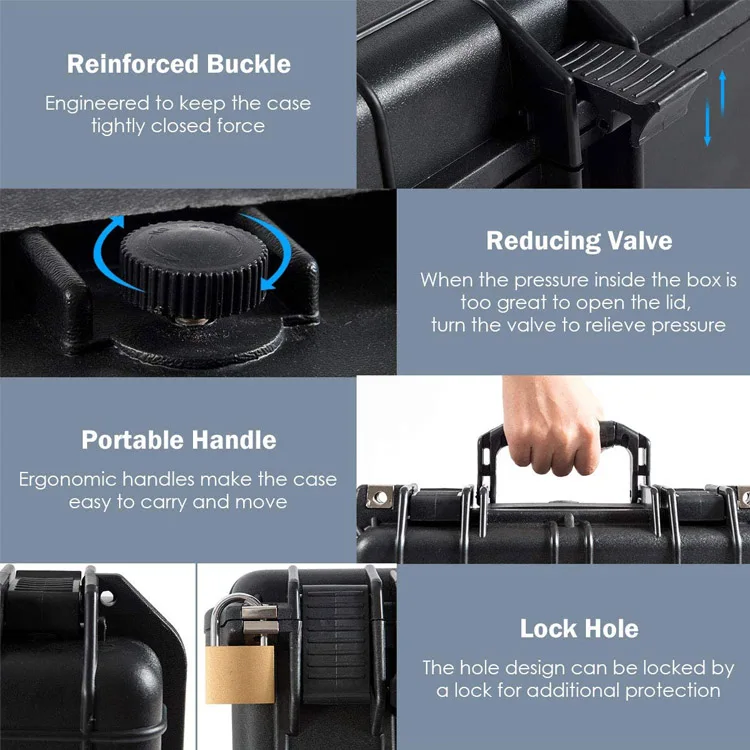 Kesser M Size Waterproof Case Plastic Carrying Case With Pick And Pluck ...