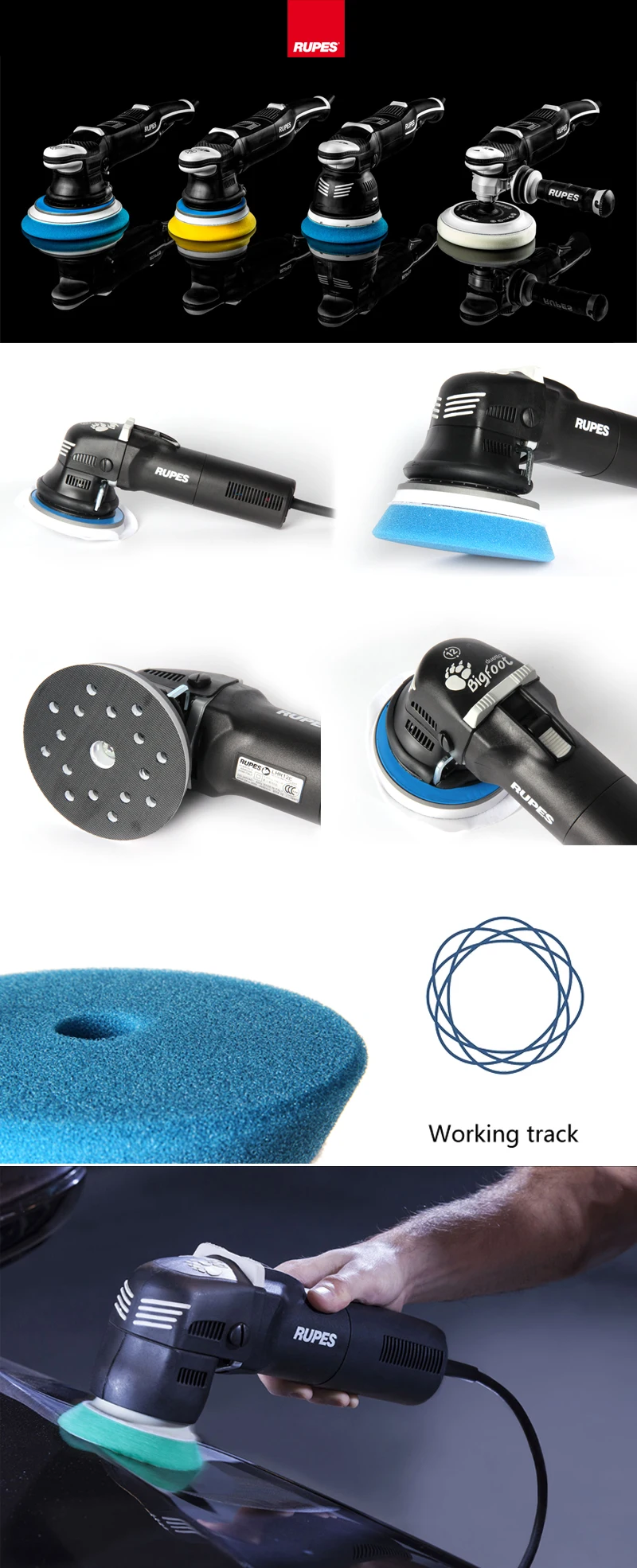RUPES LHR12E Big Foot DA - Efficient Car Polishing Machine