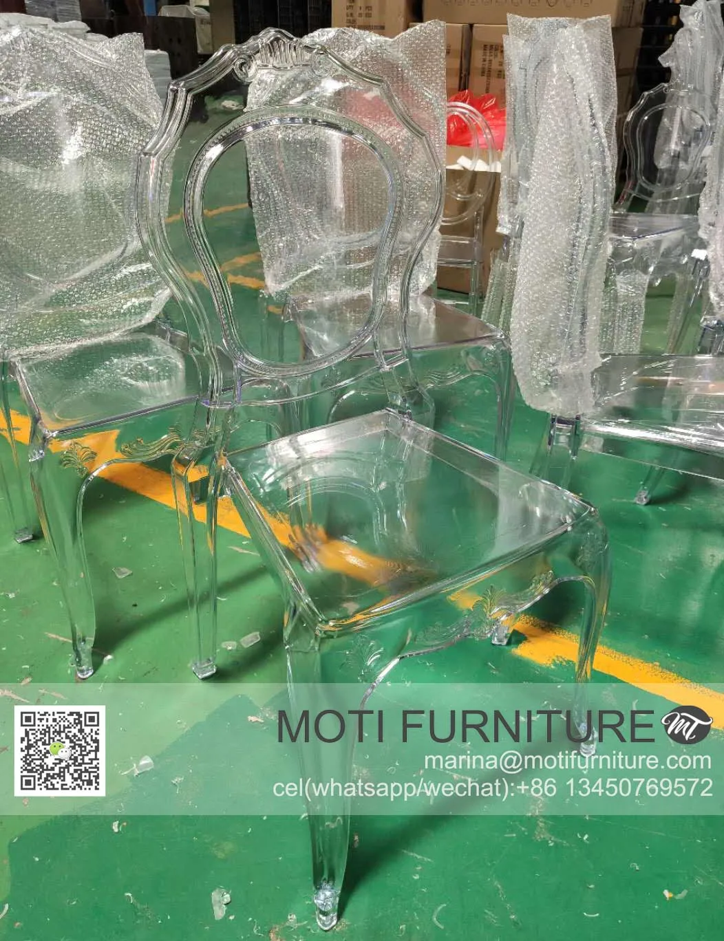 Modern Royal Plastic Acrylic Stackable Bella Transparent Wedding Chair ...