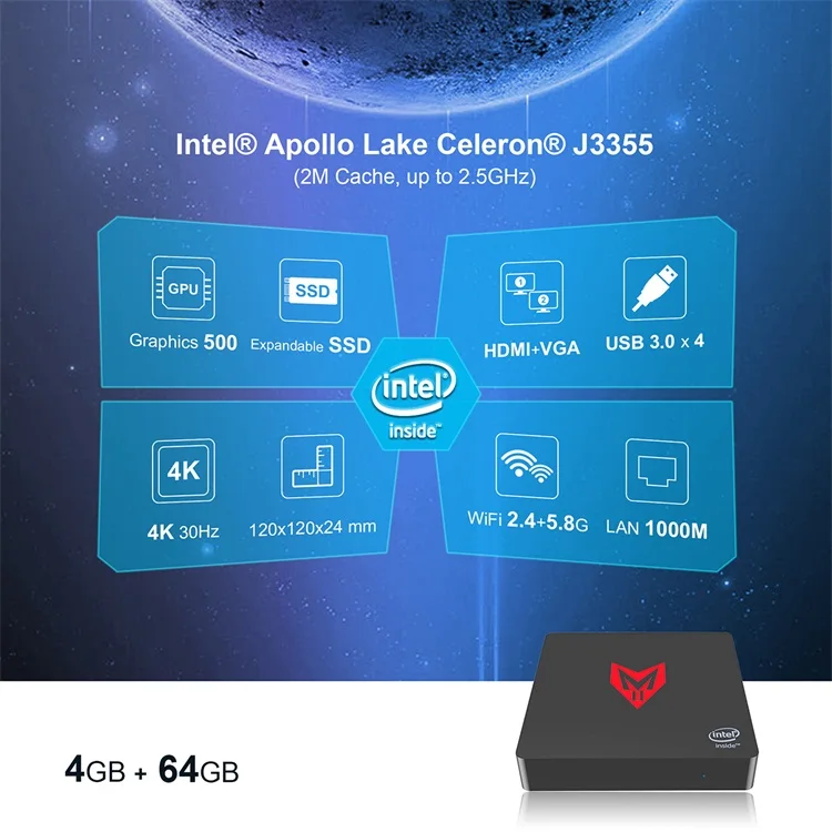 M Ii Intel Apollo Lake Pentium J4205 Lpddr4 8gb 128gb Industrial ...