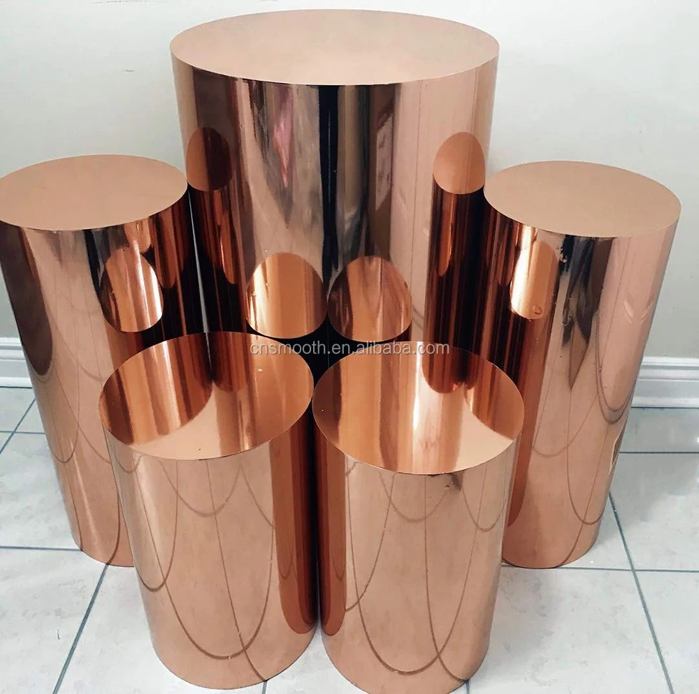 Baby Pink Plinths - Elegant Wedding Exhibition Pedestals