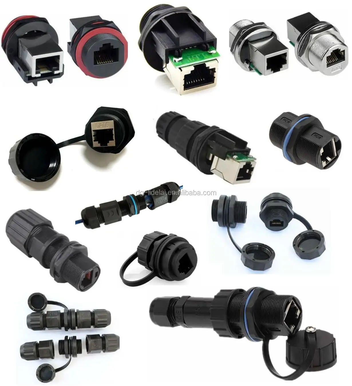 Panel Mounted Rj45 Connector Waterproof Rj45 Connector Rj45 Connector ...