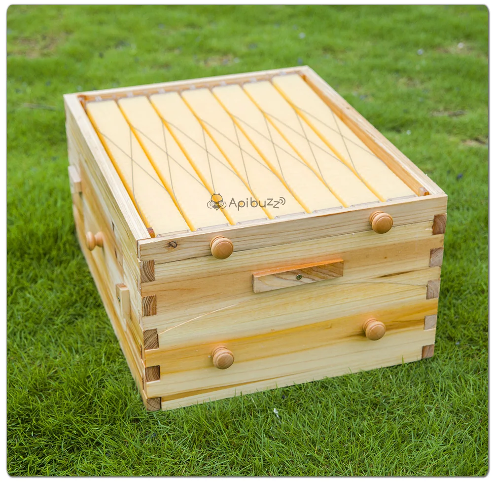 Chinese Wax-coated Cedar Wood Automatic Self-flowing Honey Bee Hive & 7 ...