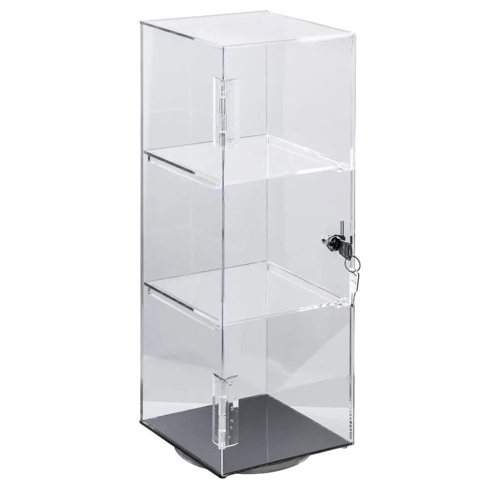 Yageli Wholesale Rotating 4 Tier Square Locking Clear Acrylic Plastic ...