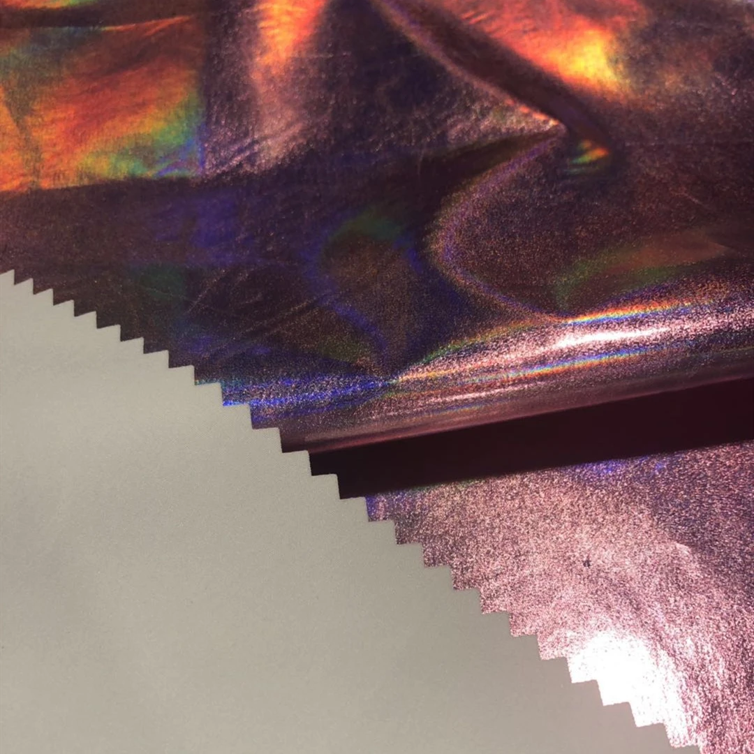 100% Polyester Metallic Foil Fabric For Fashion Down Jackets - Buy 100% ...