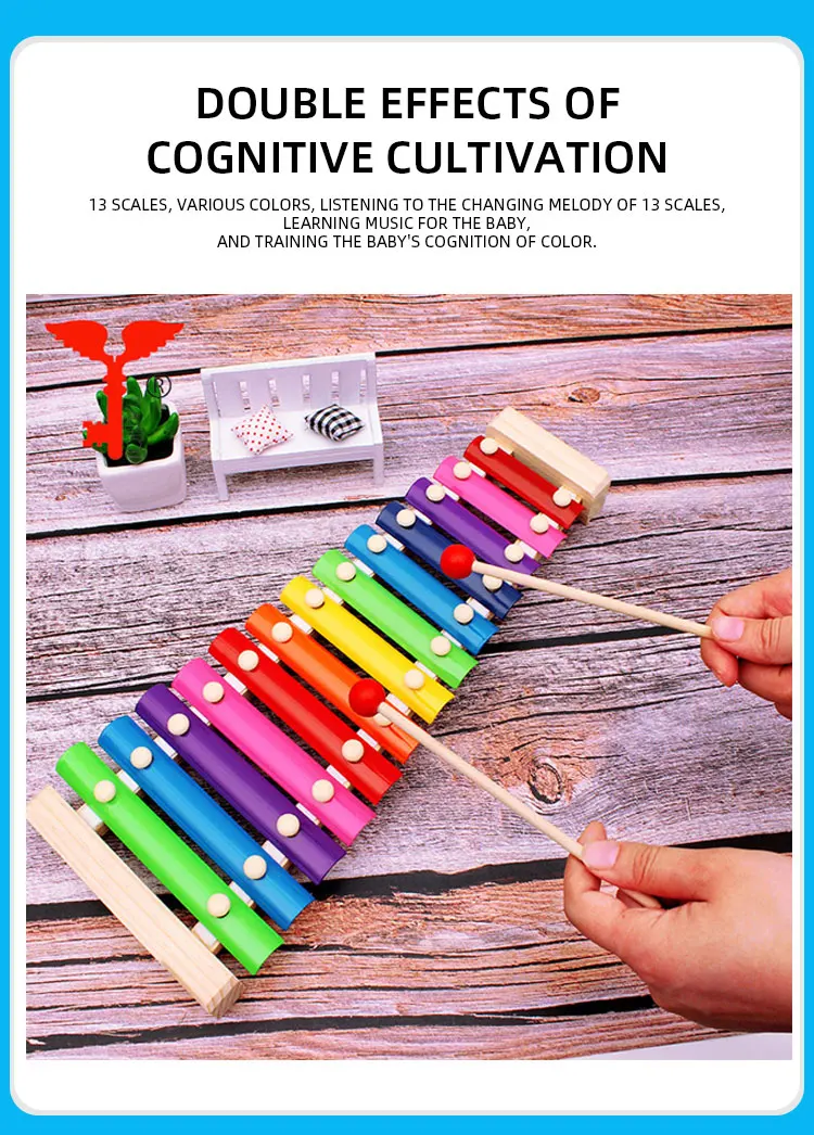 Kids Educational Musical Instrument Toy - Popular Knock a Harp 13 Sound ...