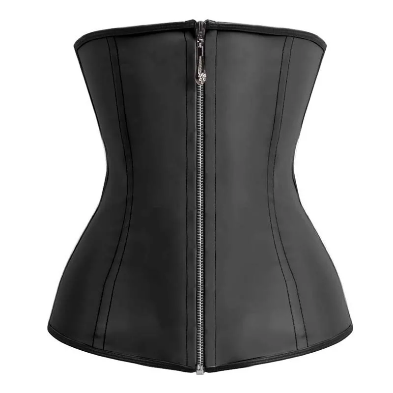 Corset Latex Waist Trainer Steel Bone High Waist Training Belt Belly ...