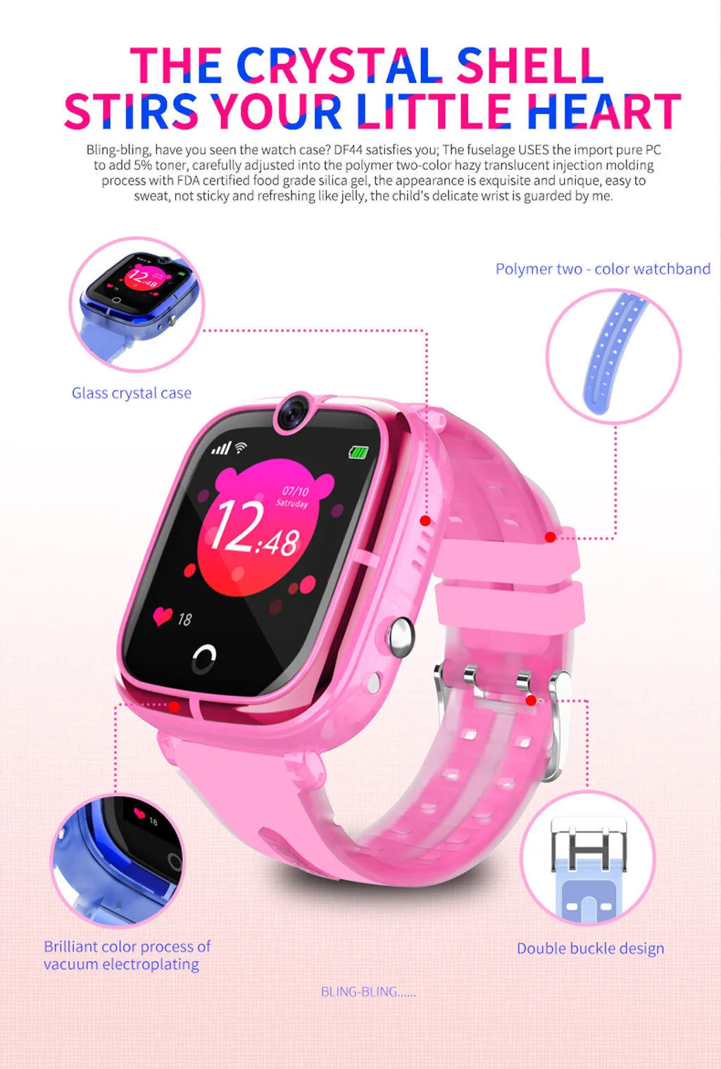 Child Smart Watch Phone Position Children Watch Anti-lost Sos Call ...
