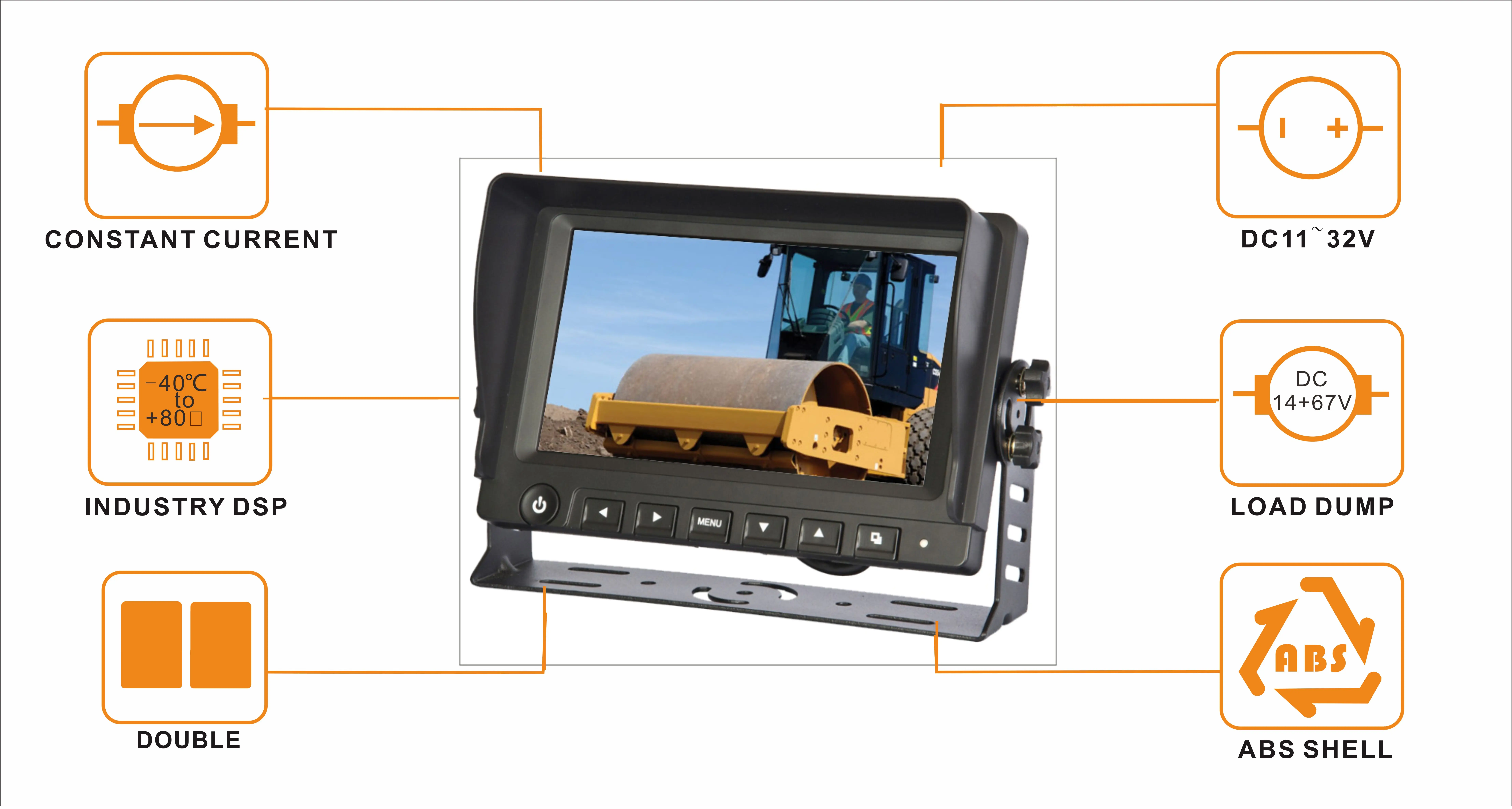 Excavator Security Wired Camera Backup System - Buy Real Time Security ...