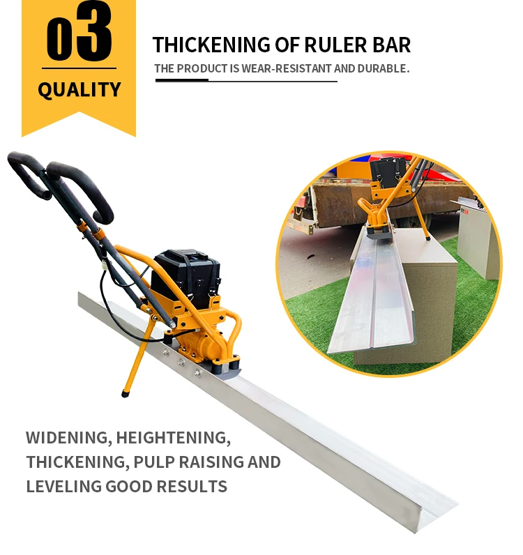 High-performance DC Charging Concrete Vibratory Surface Screed Machine