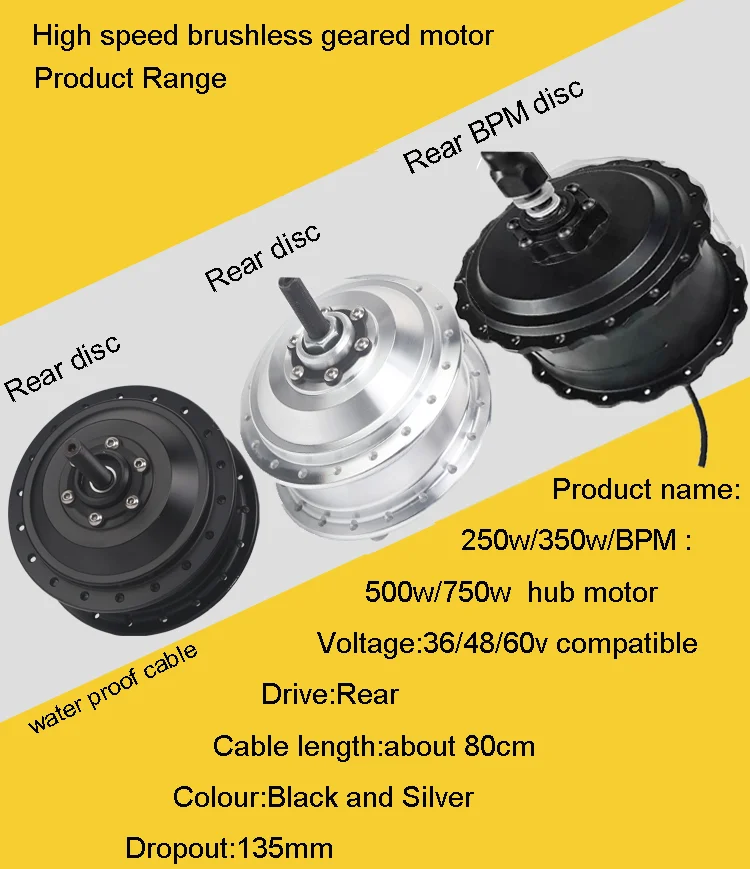 Factory Price Brushless Hub Motor 24v 250w 350w Brushless Geared Motor ...