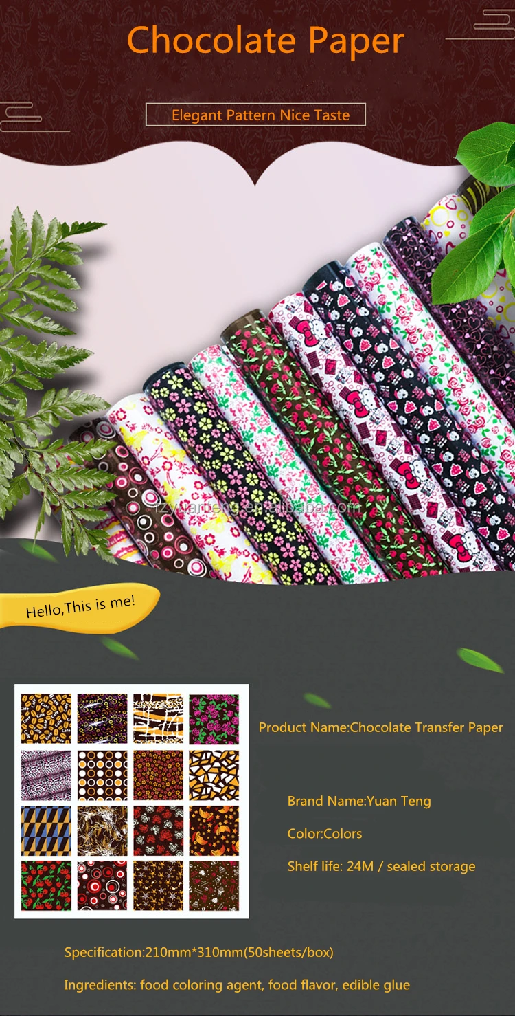 Color Edible A4 Size Transfer Paper For Chocolate Printing Chocolate ...