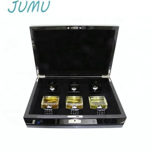 Black Wooden Arabic Perfume Set Gift Box - Elegant & Handmade