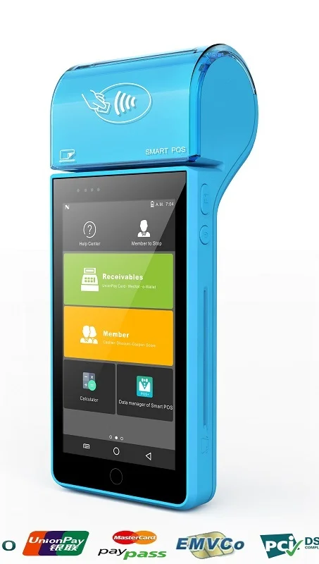 5.0 Inch Payment Mobile Pos Terminal/ Portable Android Mobile Pos With ...