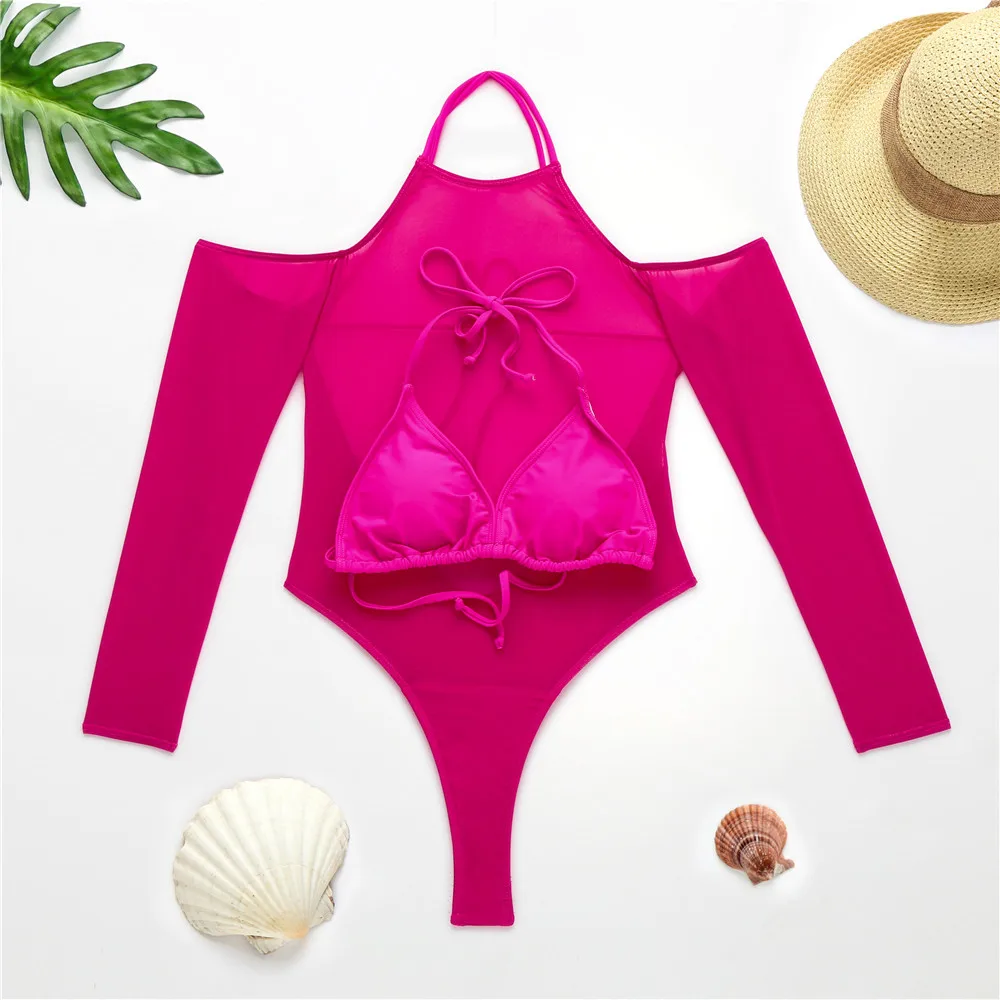 Custom Sexy Sheer One Piece Swimsuit for Women | Push Up Bathing Suit ...