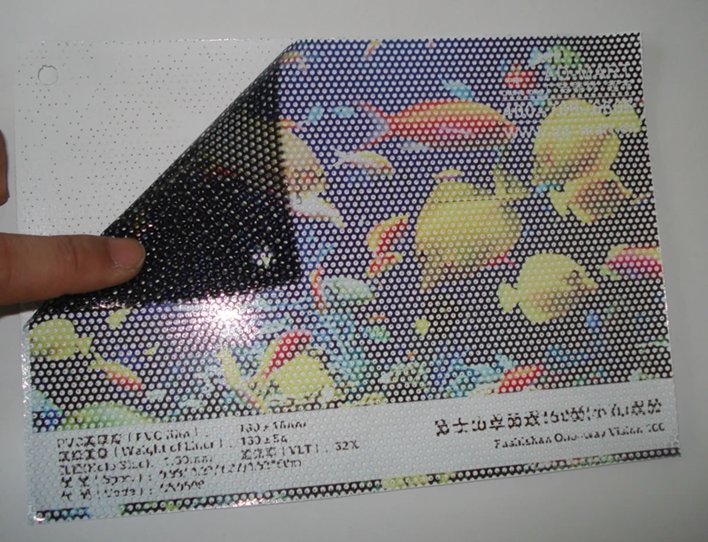 Perforated Custom Digital Uv Eco Solvent Printing One Way Vision Vinyl ...