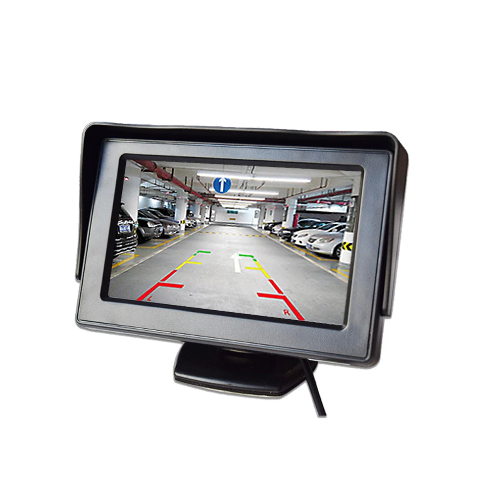 4.3 " 480x272 Tft Lcd Screen 2 Ch Av Input Car Rearview Digital Mirror ...