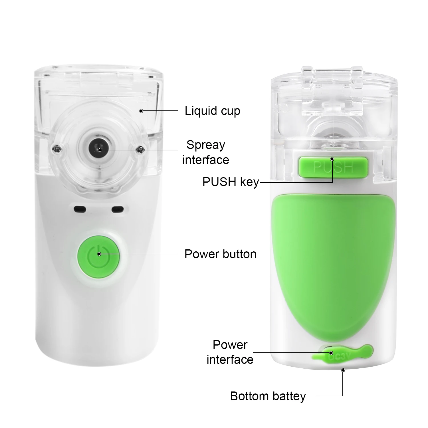 Usb Rechargeable Medical Device Portable Battery Atomizer Mesh ...