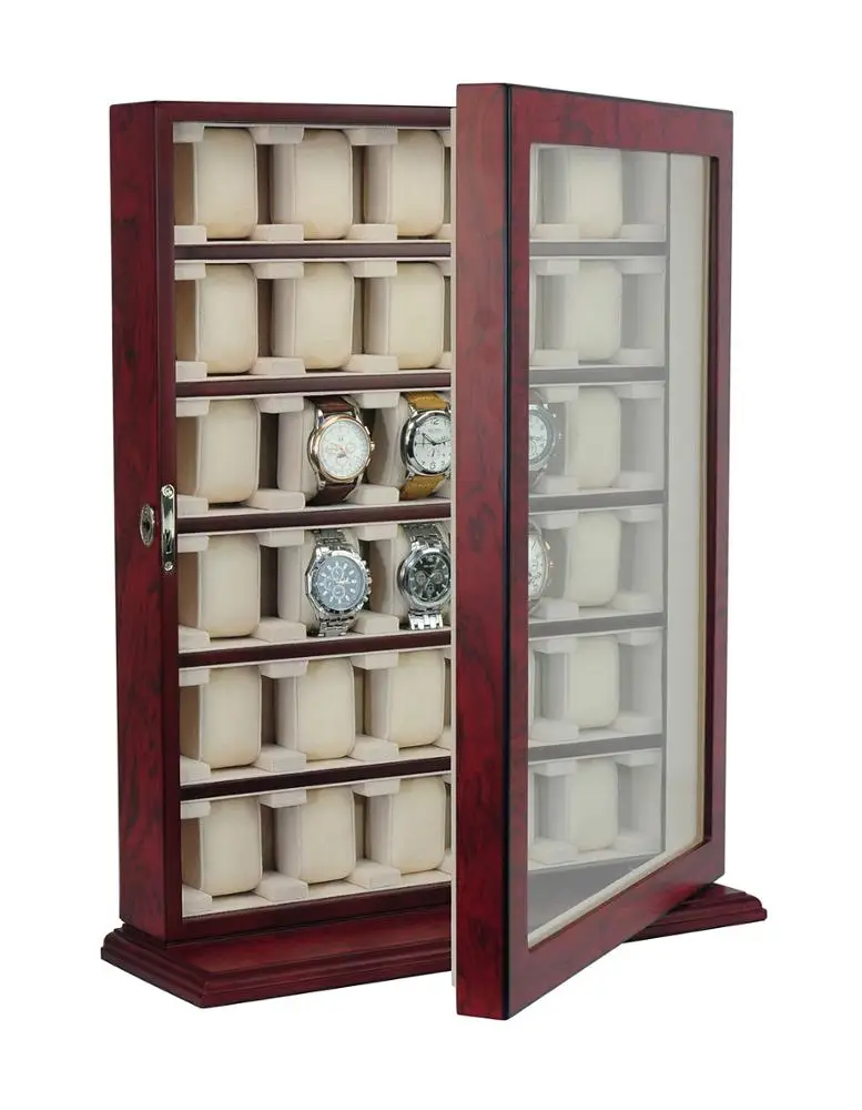 30 Slots Vertical Wooden Watch Storage Cabinet - Buy Wooden Watch ...