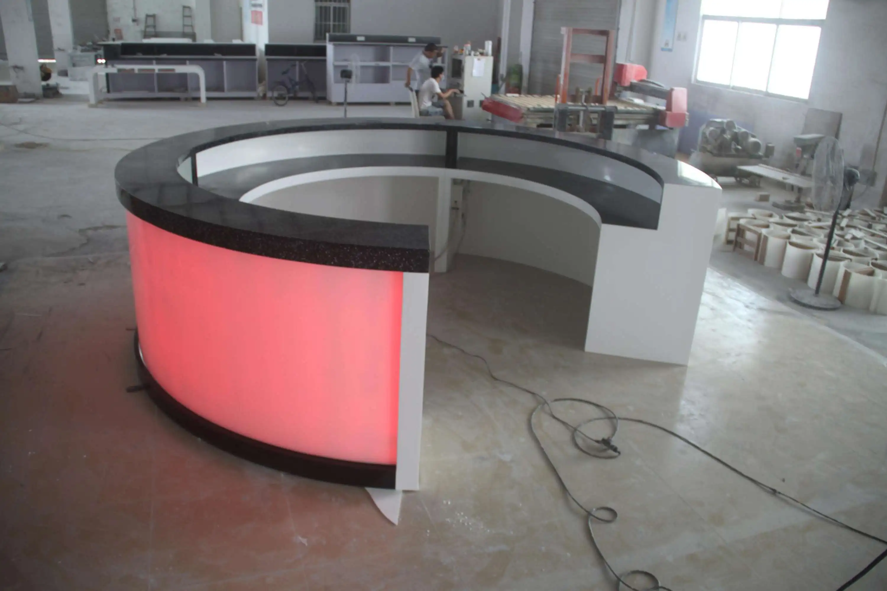 Luminous Night Club Bar Counter Design - Acrylic Solid Surface