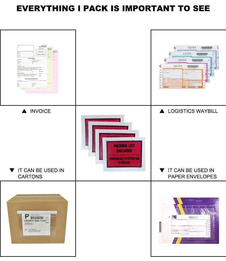 Dhl Clear Plastic Self Adhesive Shipping Label Packing Slip Envelope ...