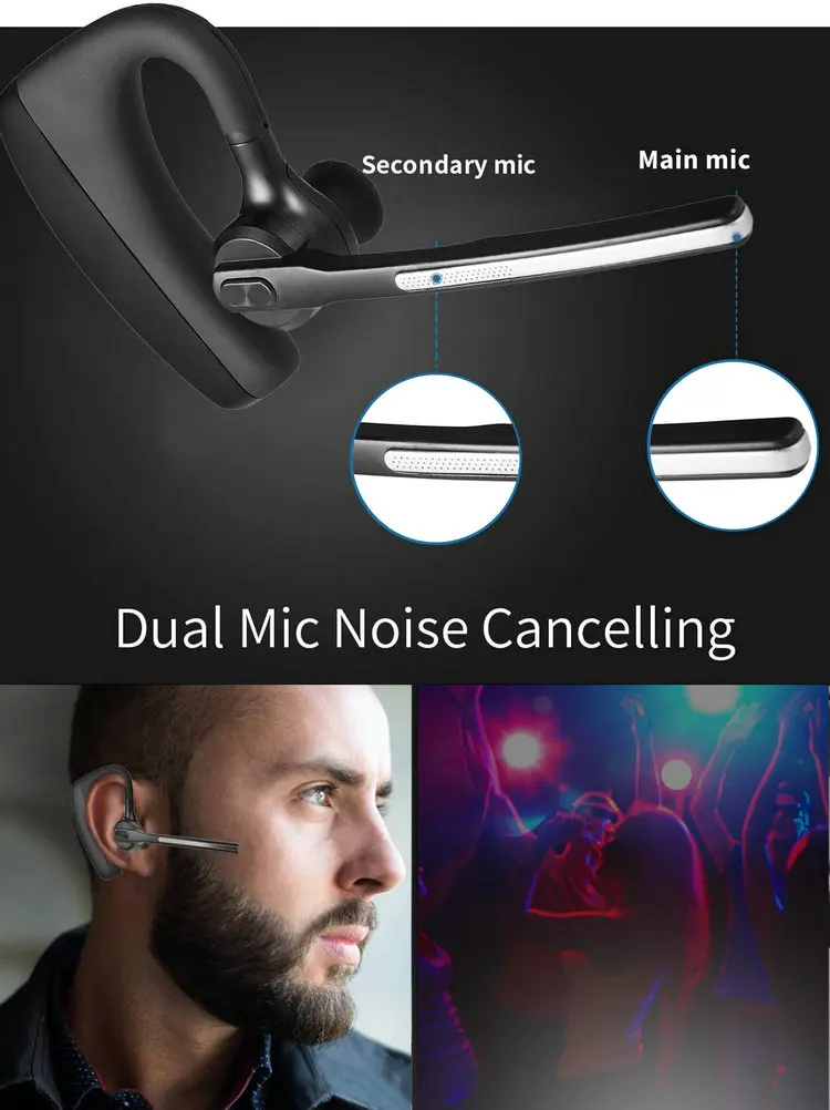 K10C Double Mic Stereo Bluetooth 5.0 Noise Cancelling Earphones