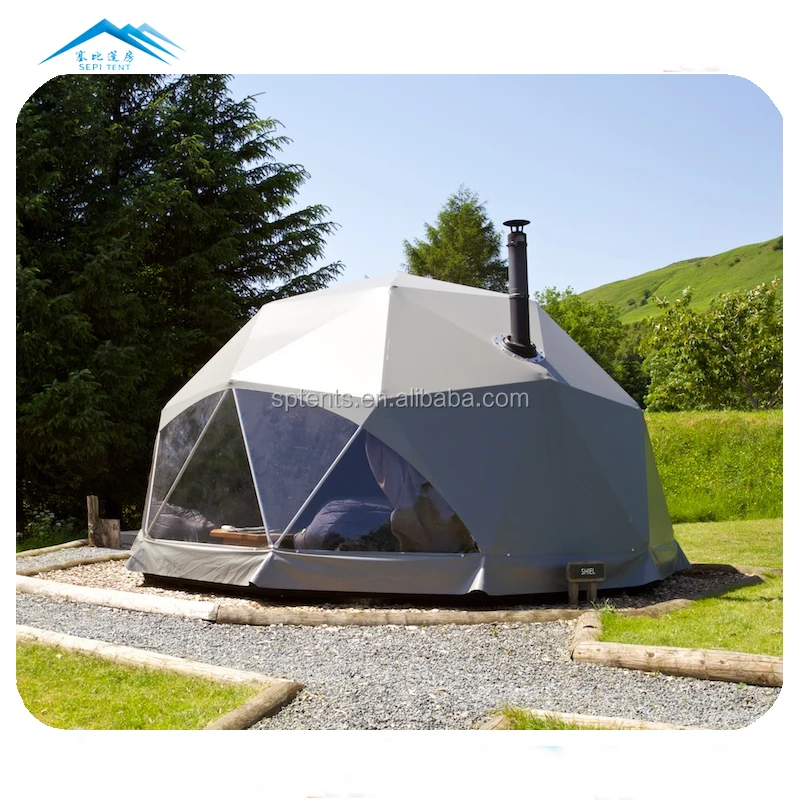 Insulated Glamping Tents - Durable 6m Domes with Fireplace