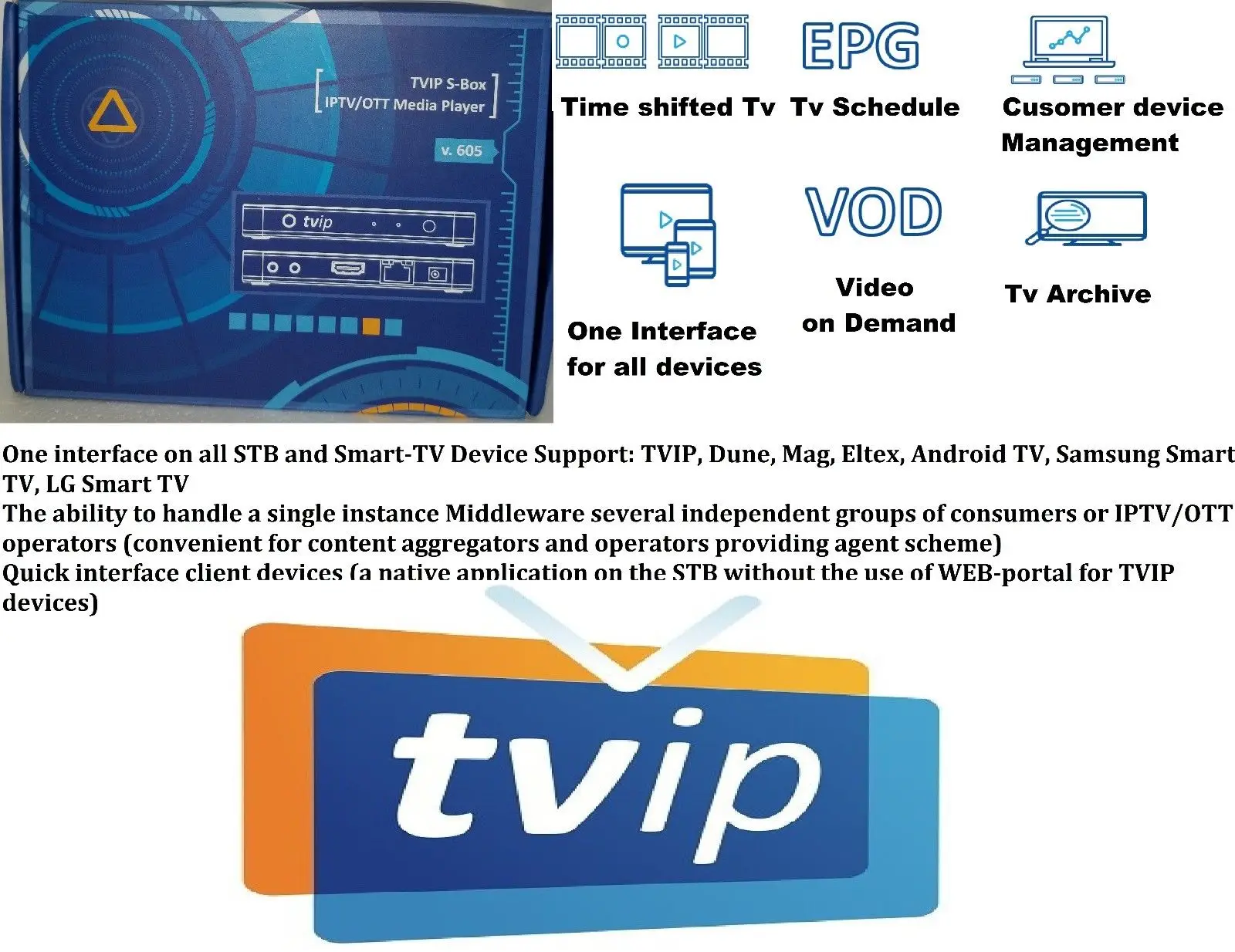 [1pack=5pcs] TVIP 605 4K with BT Remote Controller Dual Wifi IPTV 4K ...