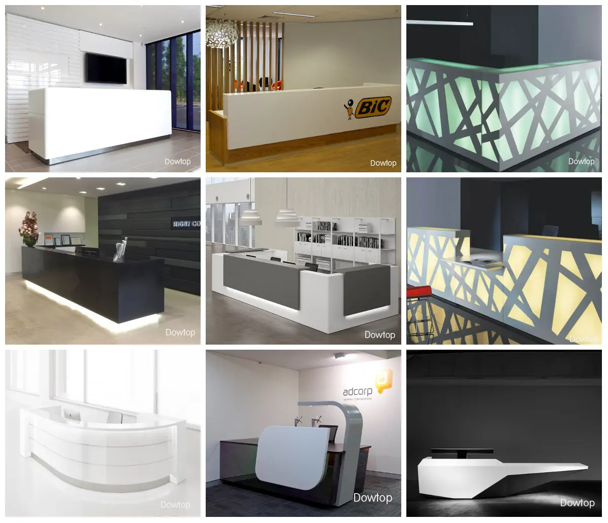 Fancy Clinic Front Desk Table White Medical Reception Desk - Buy ...