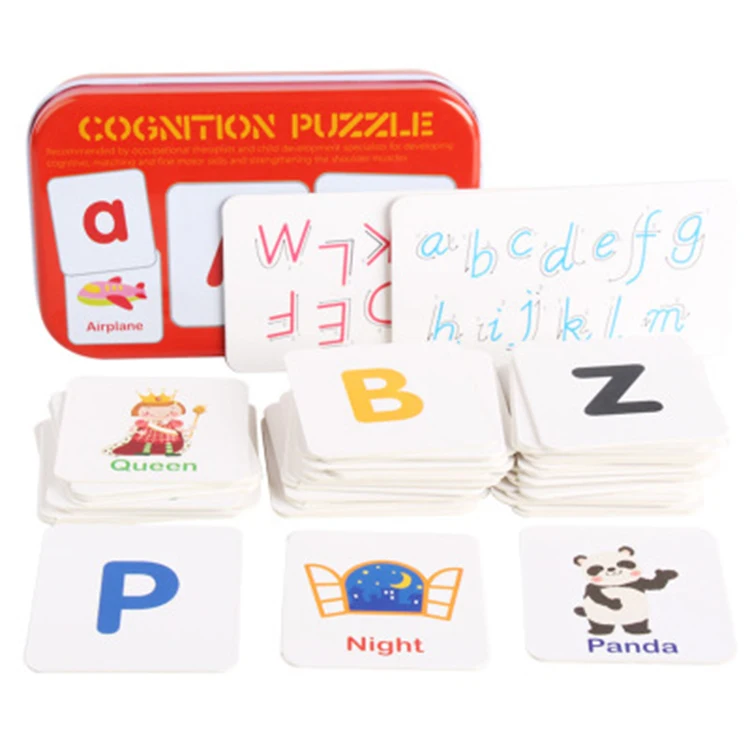 Cognition Words Preschool Learning Educational Toys Paper Letters Card ...
