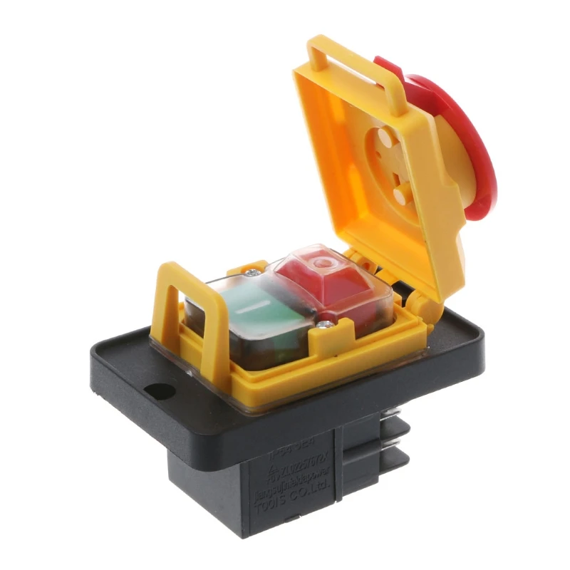 KJD12 250V 16A 4pin IP54 Waterproof Magnetic Start Stop No Volt Release ...