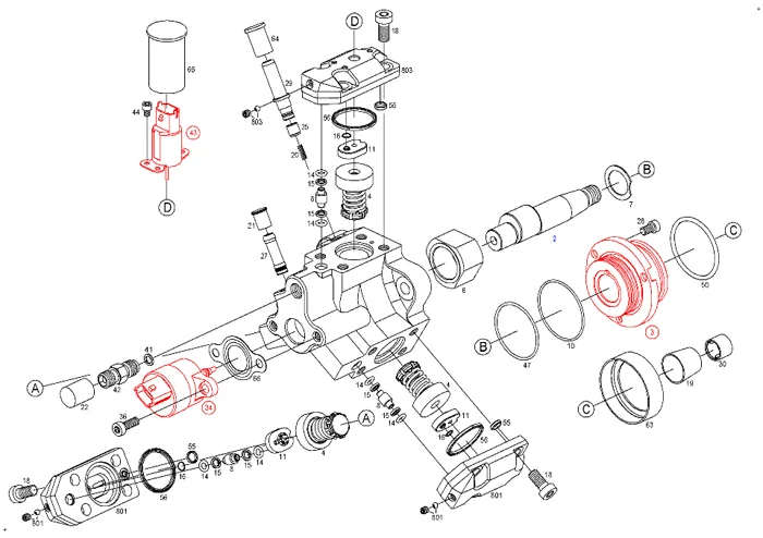 CR/CP1S3/R70/10-16S Fuel Injection Pump - High Pressure Common Rail