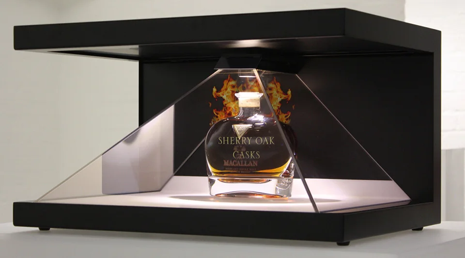 Hologram Glass Cube - 270° 22inch Holographic Showcase