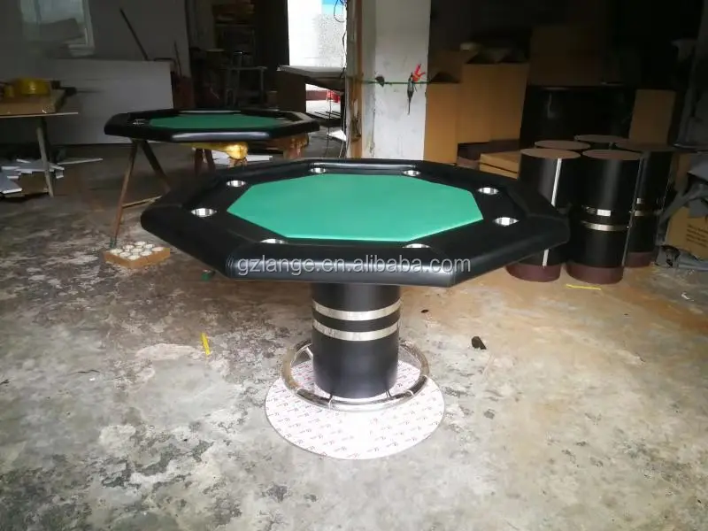 Deluxe Solid Wood Hexagon Poker Table - Dual Use Blackjack