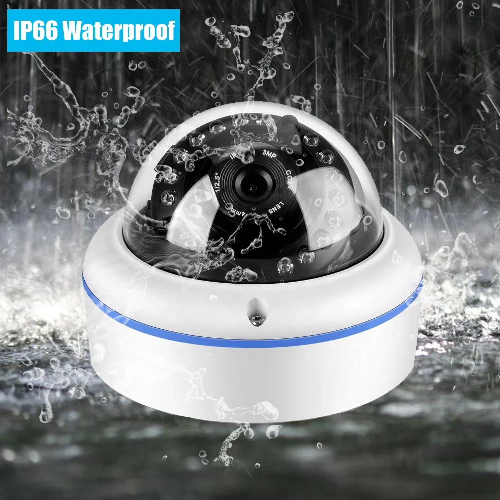 IP66 Waterproof Vandalproof Dome IR Cctv Poe Ip Camera System 8MP 5MP ...