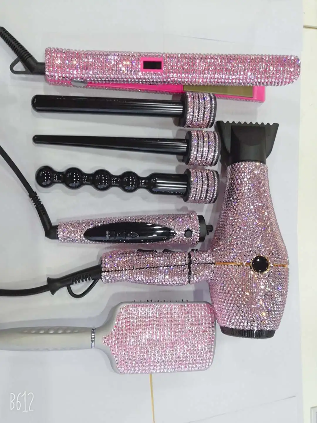 Luxury Bling Bling Hot Salon Tools Hair Curling Wand Bedazzled ...
