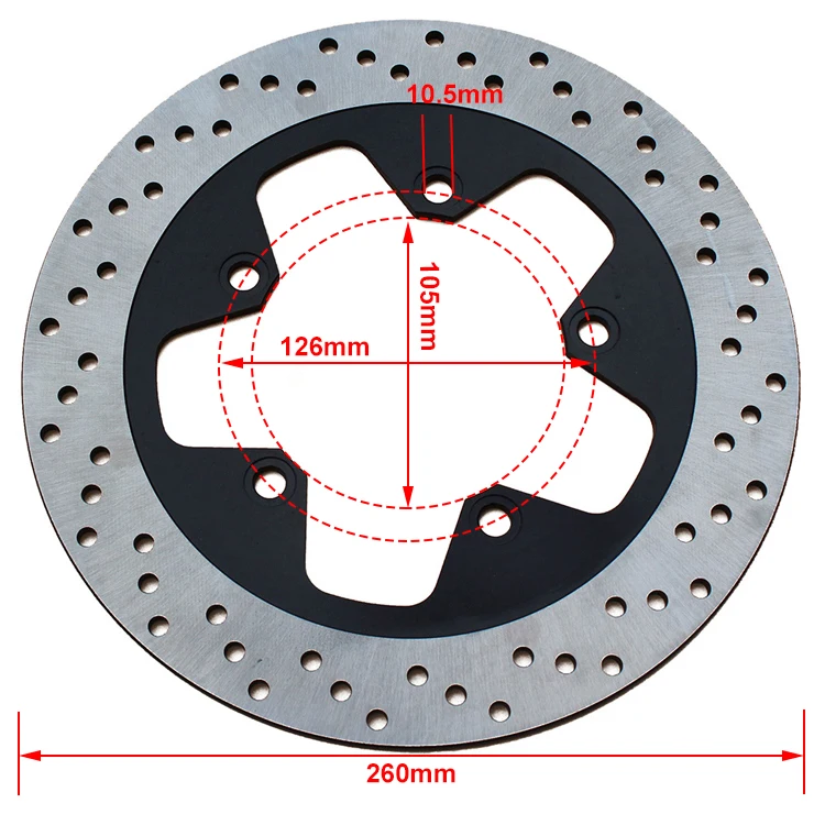 Factory Custom Motorcycle Rear 260mm Brake Disc for Suzuki GSX1400 ...