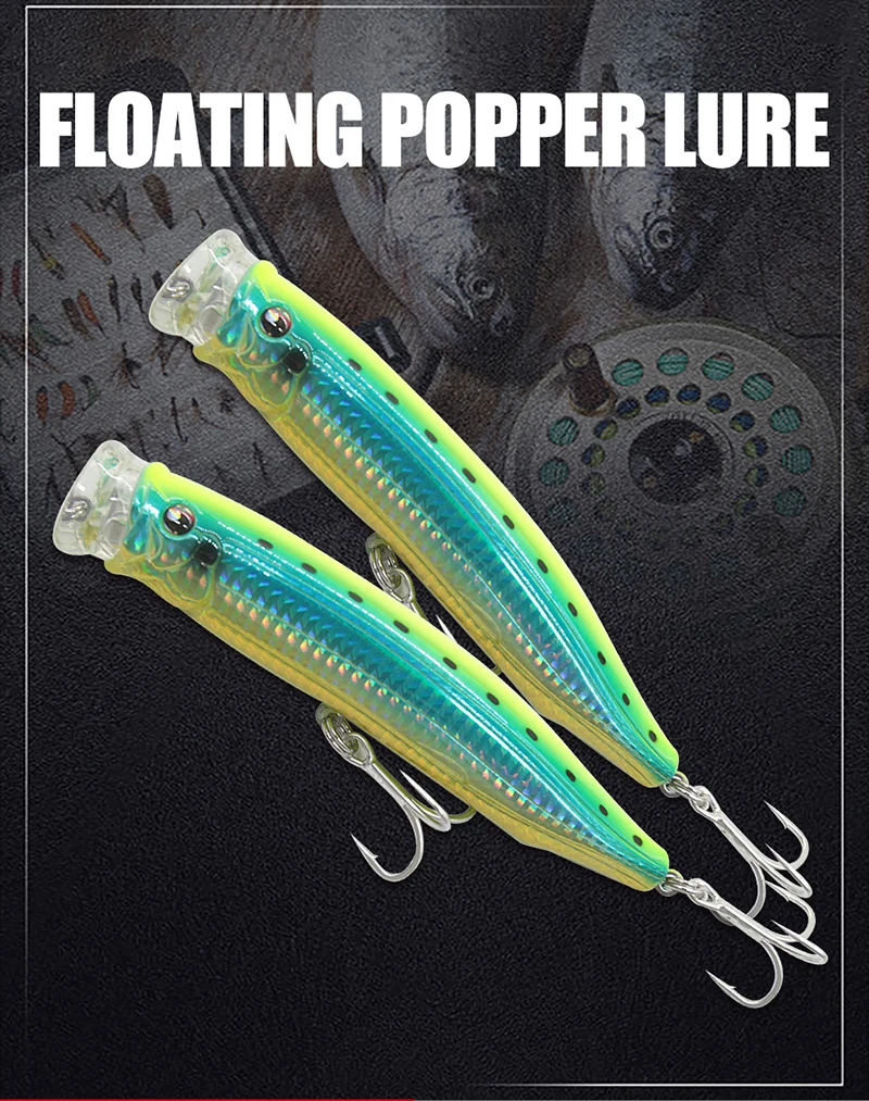 Topwater Big Popper Lure 150mm 58g High Quality Hot Model Floating ...