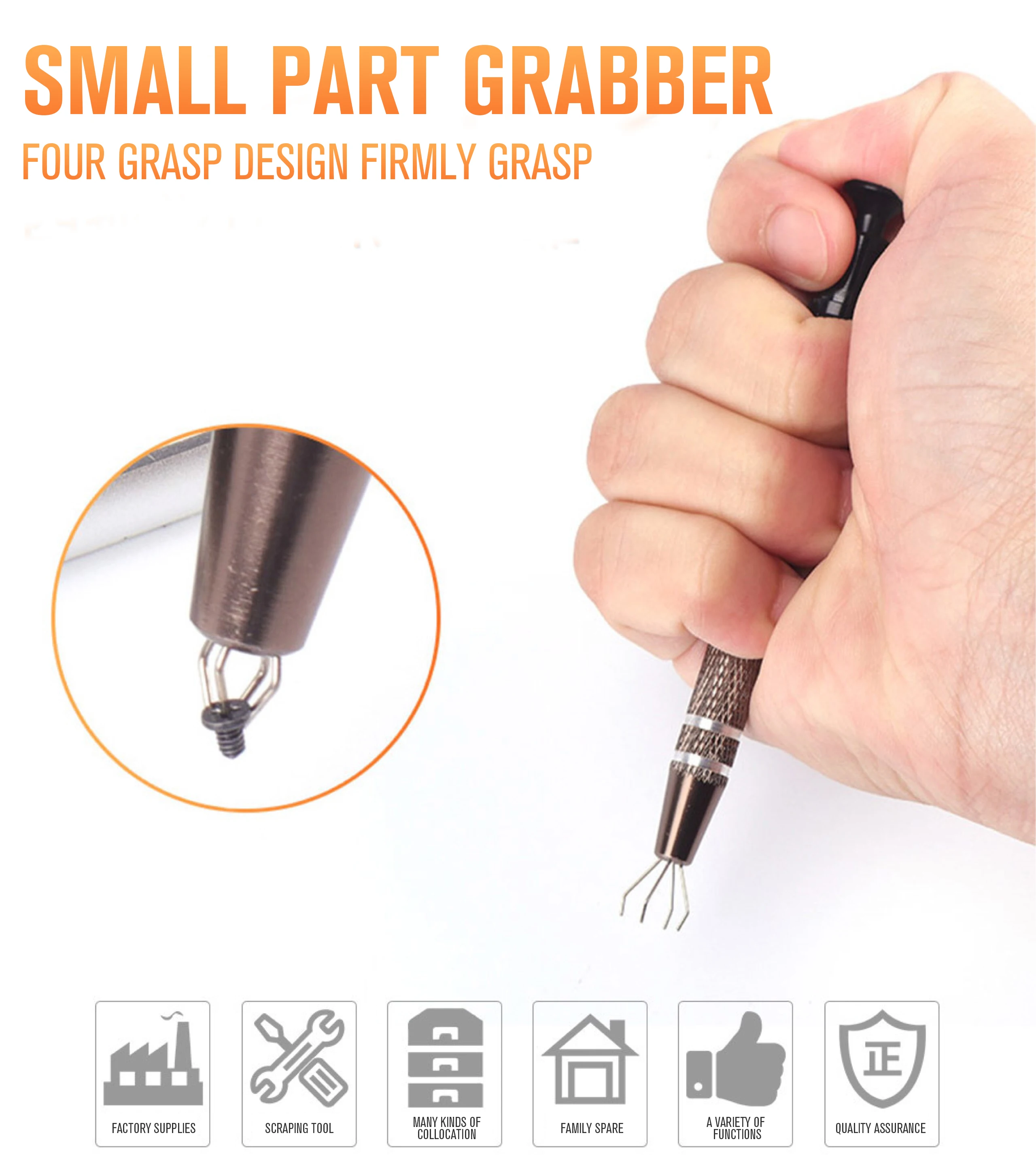 4-claw Precision Parts Grabber Diamond Pick Up Tool Cotton Picker ...