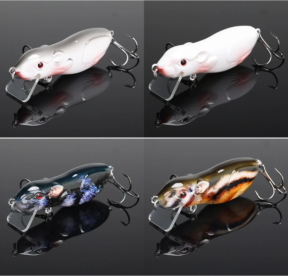 Topwater Mice Rat Mouse Fishing Lures - Bass Bait Crankbait