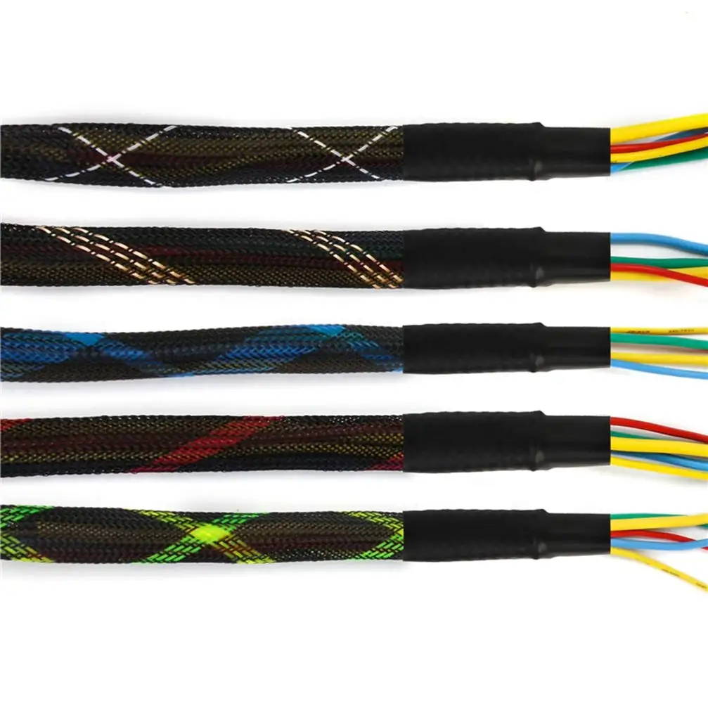 38mm Expandable Polyester Insulation Cable Braided Sleeving Cable ...