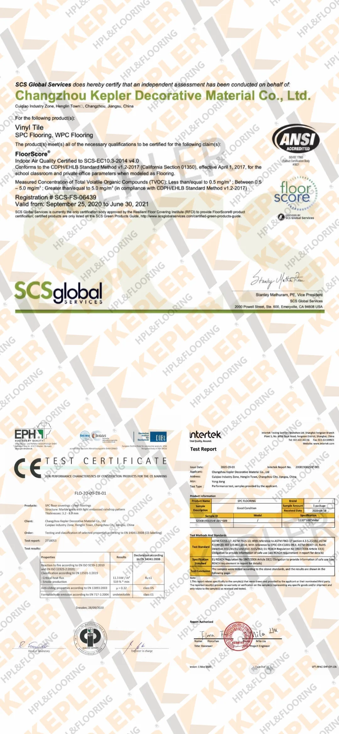 KEPLER V-groove Painted Bever Rigid Core 7mm IXPE Back Luxury Click ...