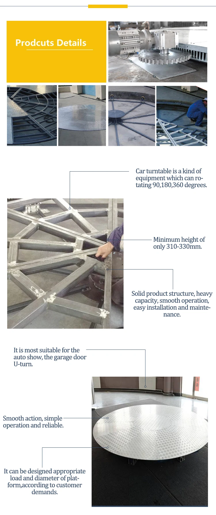 3T Electric Rotating Turntable Vehicle Display Platform - Customizable OEM