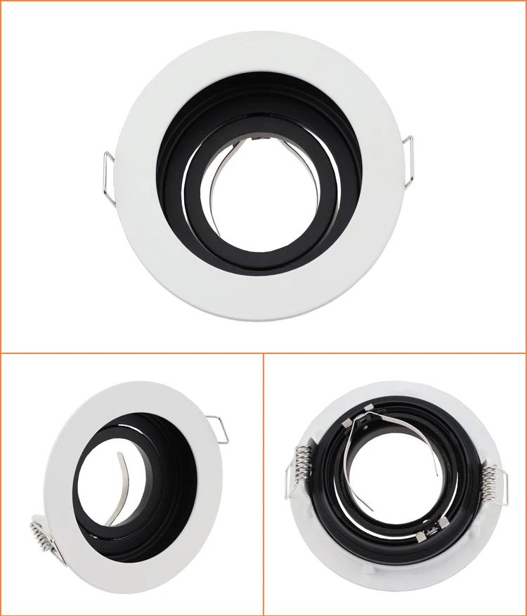 Recessed GU10 MR16 Downlight Frame - LED Spotlight for Living Room