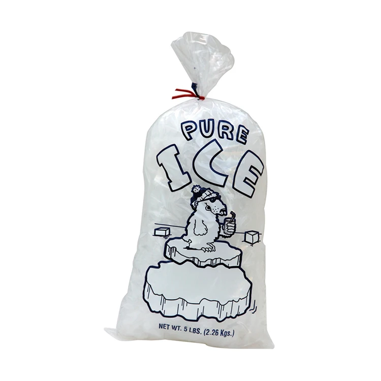 Customizable Logo Pattern Ice Plastic Bag Ice Packaging Bag Clear ...